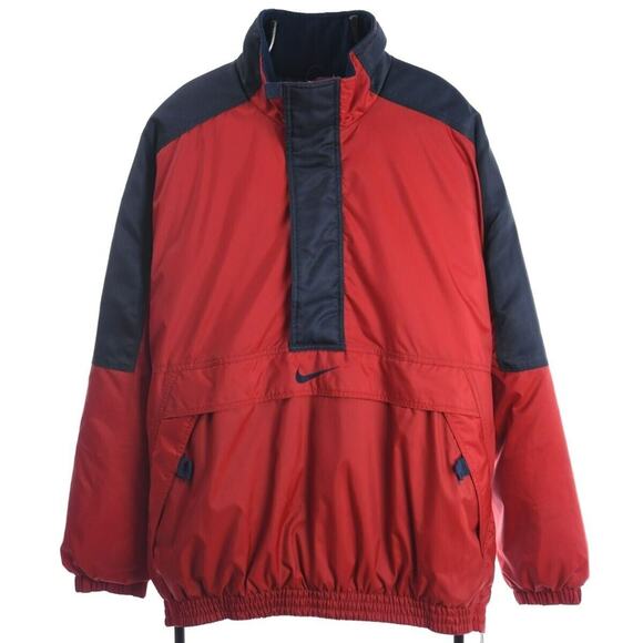 Nike | Jackets & Coats | Nike Vintage 9s Big Swoosh Anorak Puffer Red ...